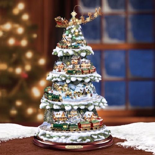 Wonderland Express Christmas Train Tree - Bradford Exchange – Enchanted ...